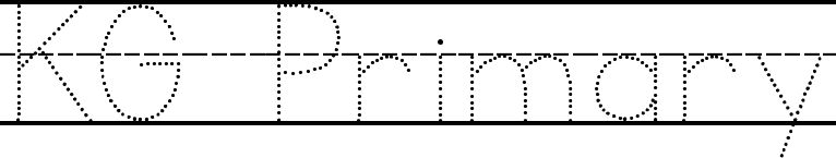 KG Primary Dots Lined font