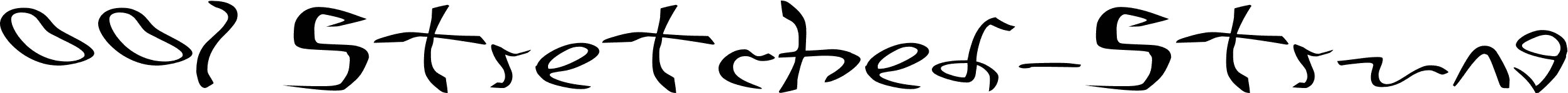 001 Stretched-Strung Wide font | Fonts2u.com