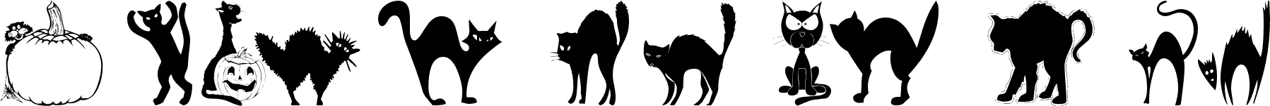 101! Black KatZ font | Fonts2u.com