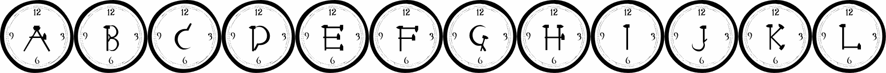 101! Clock Face font | Fonts2u.com