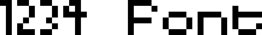 1234Font Regular font | Fonts2u.com