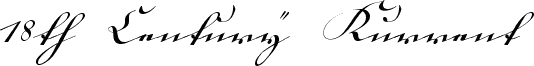 18th Century Kurrent Start font