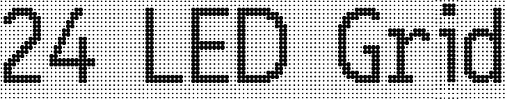 24 LED Grid font
