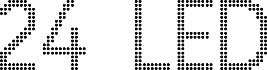 24 LED font