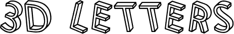 3D Letters Shadow Inverted Regular font | Fonts2u.com