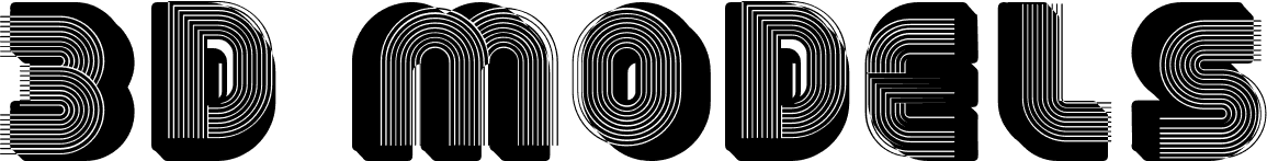 3D Models Regular font | Fonts2u.com