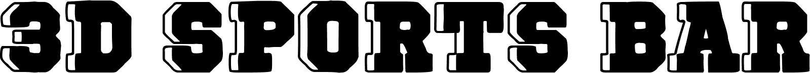 3D Sports Bar font