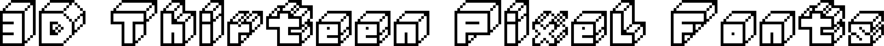 3D Thirteen Pixel Fonts Regular font