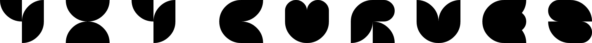 4X4 curves Regular font