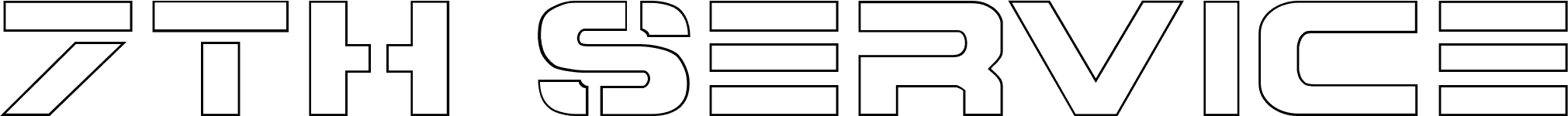 7th Service Outline font | Fonts2u.com