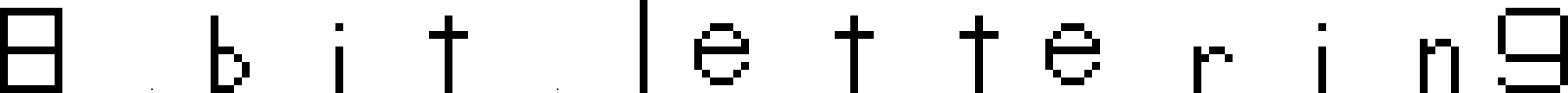 8 bit lettering Regular font