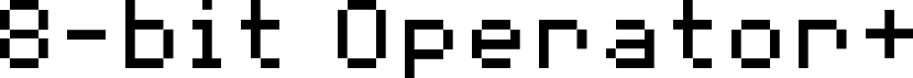 8-bit Operator+ Regular font | Fonts2u.com
