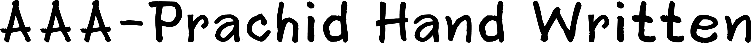 AAA-Prachid Hand Written font | Fonts2u.com