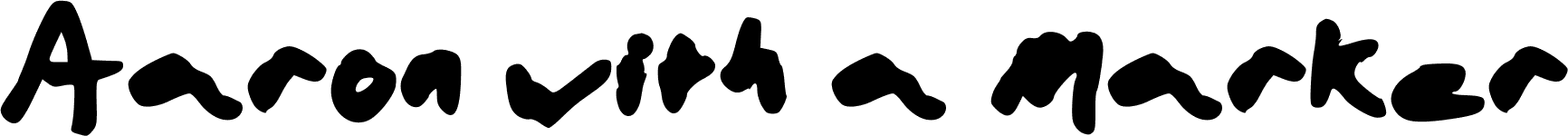 Aaron with a Marker font | Fonts2u.com