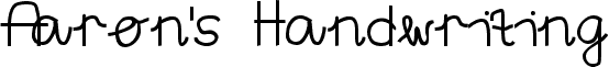 Aaron's Handwriting font | Fonts2u.com