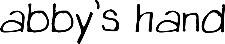abby's hand font