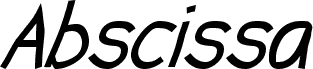 Abscissa font