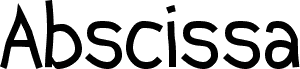 Abscissa Bold font