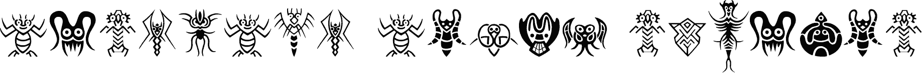 Abstract Alien Symbols font | Fonts2u.com