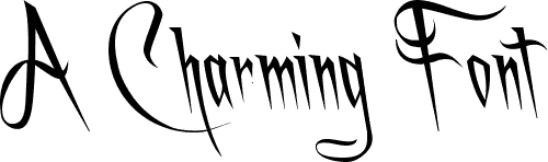 A Charming Font Leftleaning font