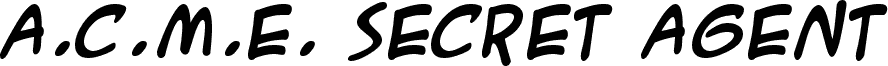 A.C.M.E. Secret Agent font | Fonts2u.com
