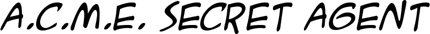 A.C.M.E. Secret Agent Bold font