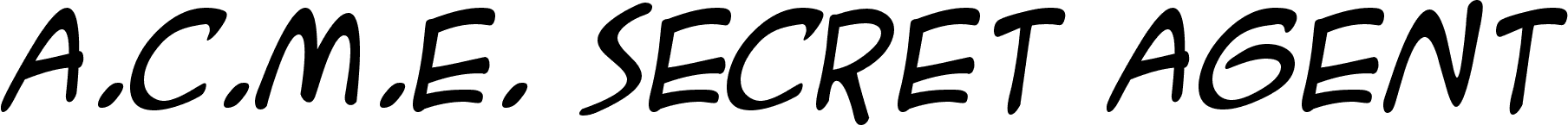 A.C.M.E. Secret Agent Italic font | Fonts2u.com