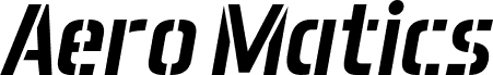 Aero Matics Italic font