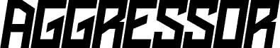 Aggressor 3D Regular font | Fonts2u.com