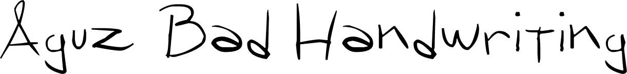 Aguz Bad Handwriting font | Fonts2u.com