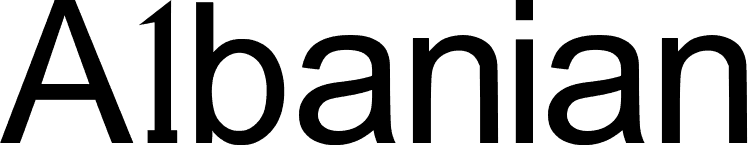 Albanian Regular font