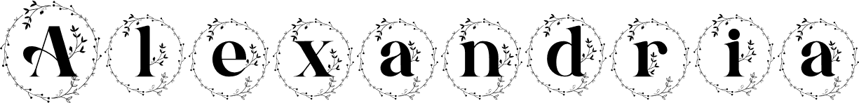 Alexandria Monogram font