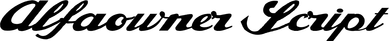 Alfaowner Script Bold Italic font