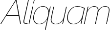 Aliquam UltraLight font | Fonts2u.com