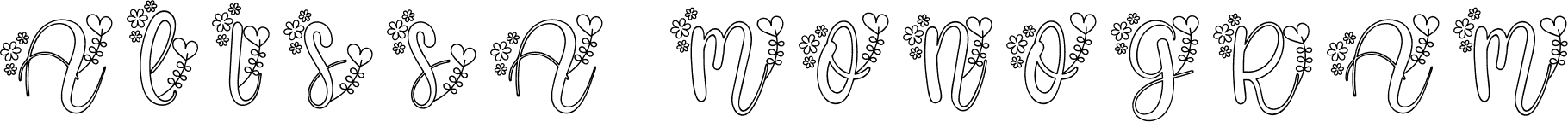 Alissa Monogram font