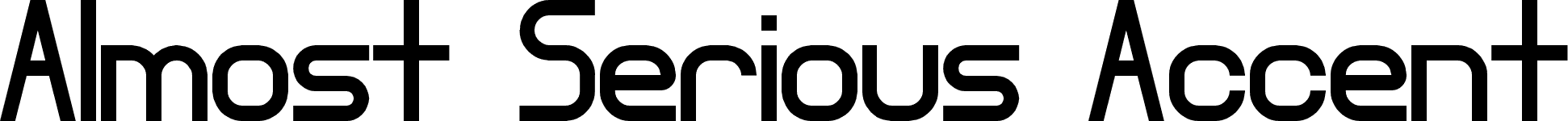 Almost Serious Accent font | Fonts2u.com