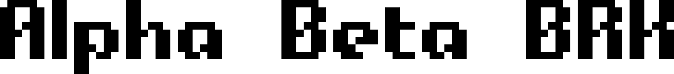 Alpha Beta BRK font