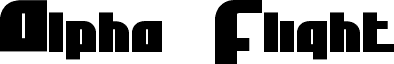 Alpha Flight Solid font