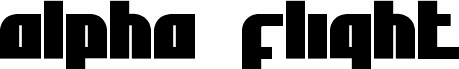 Alpha Flight font | Fonts2u.com