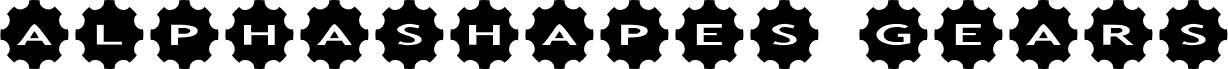 AlphaShapes gears 2 font | Fonts2u.com