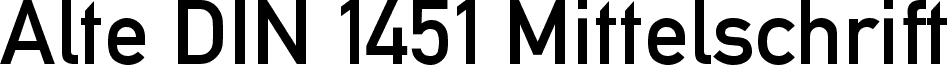Alte DIN 1451 Mittelschrift gepraegt font | Fonts2u.com