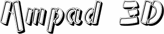 Ampad 3D2 Regular font
