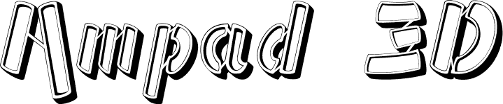 Ampad 3D Regular font | Fonts2u.com