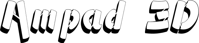 Ampad 3D2 Regular font