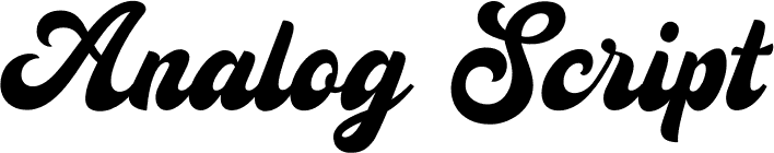 Analog Script Clean PERSONAL Personal font