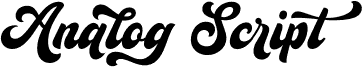 Analog Script Clean PERSONAL Personal font