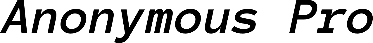 Anonymous Pro Bold Italic font | Fonts2u.com