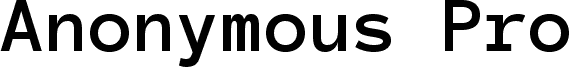 Anonymous Pro font | Fonts2u.com