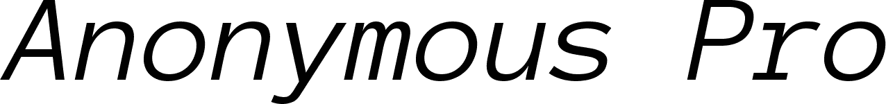 Anonymous Pro Italic font | Fonts2u.com