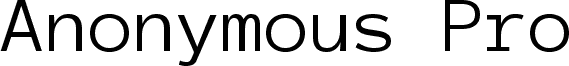 Anonymous Pro Bold font